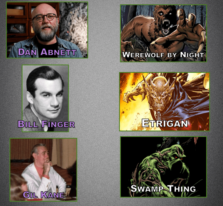 Matching: Creators of Dark Comics Characters