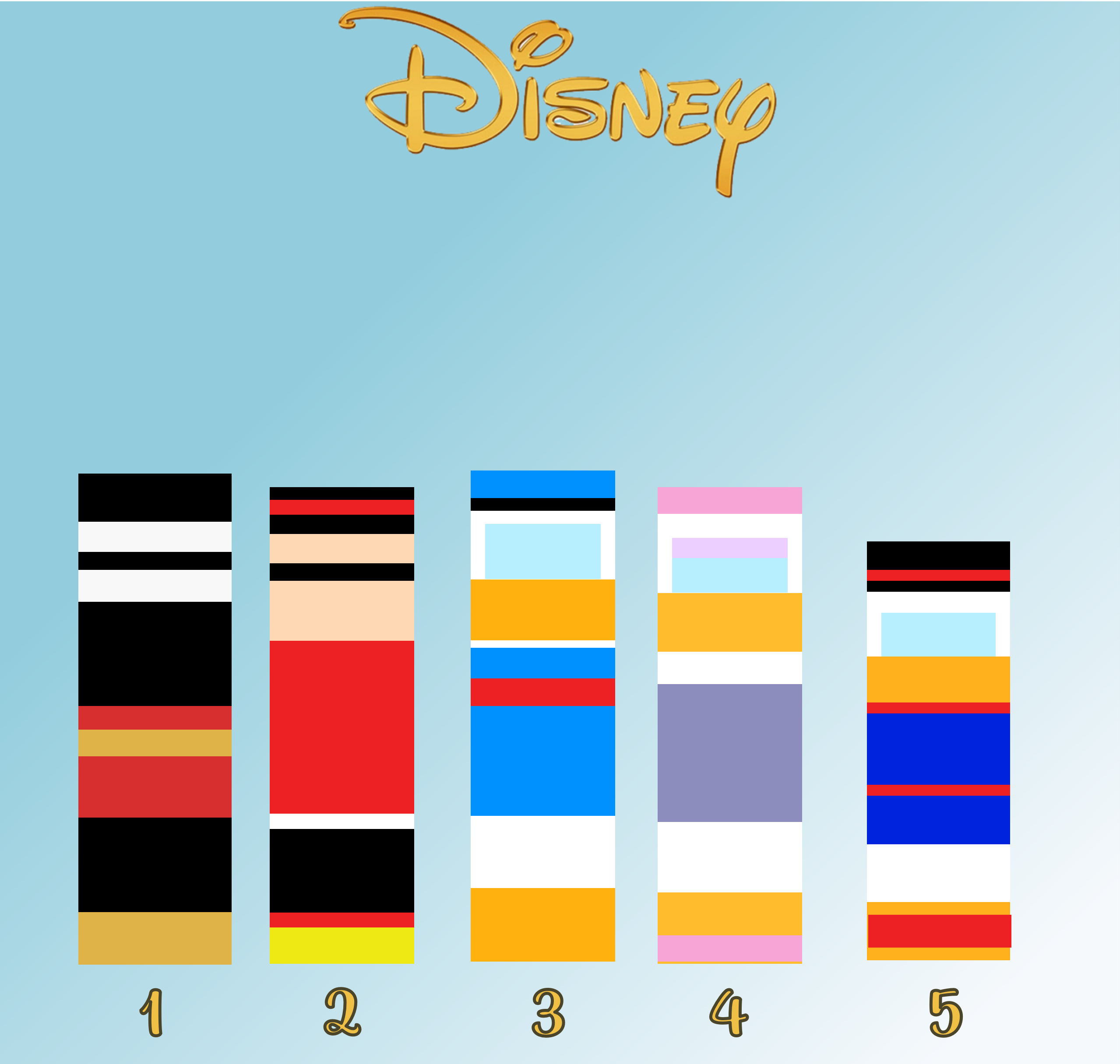 Color Palette: Disney Characters 01