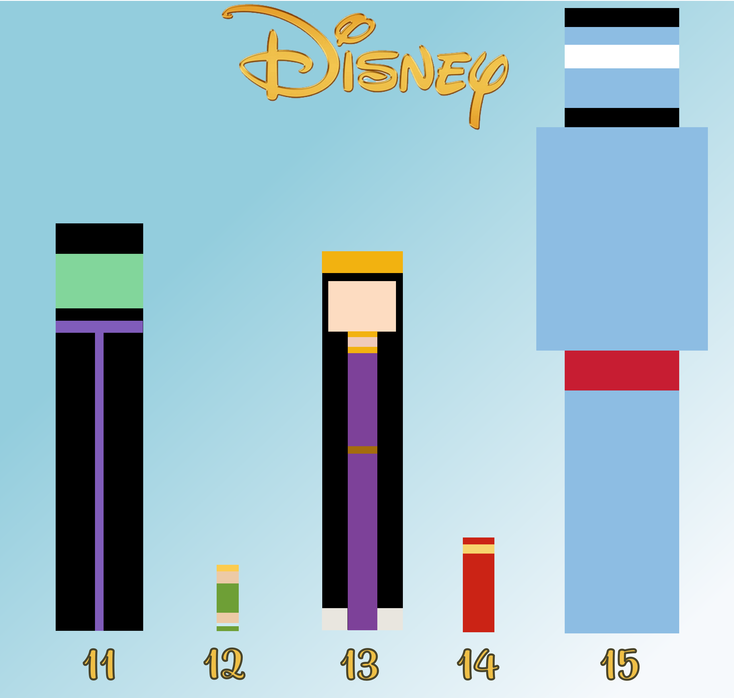 Color Palette: Disney Characters 01