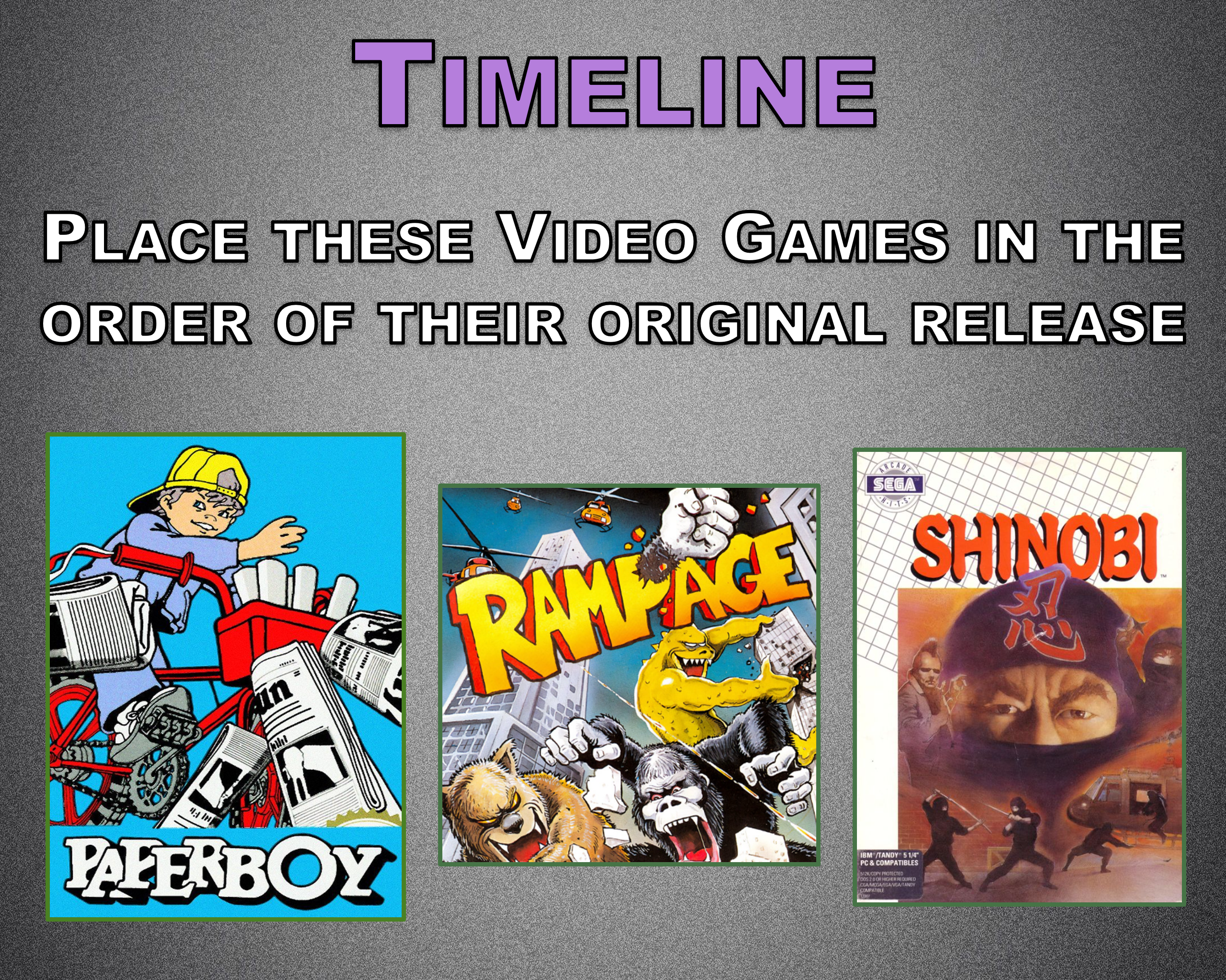Timeline: Eighties Arcade Games