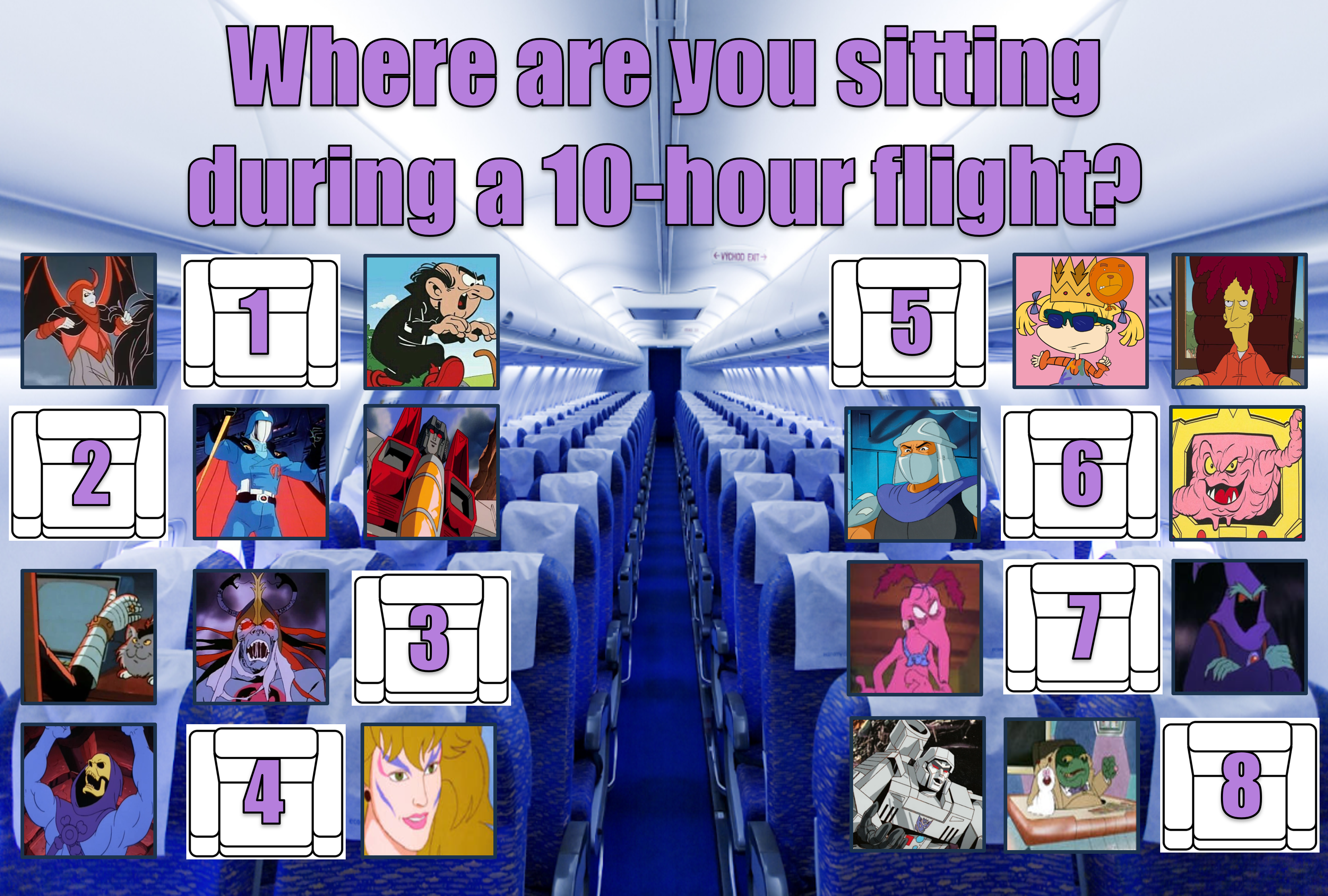 Trapped on an Airplane with 80s/90s Cartoon Villains